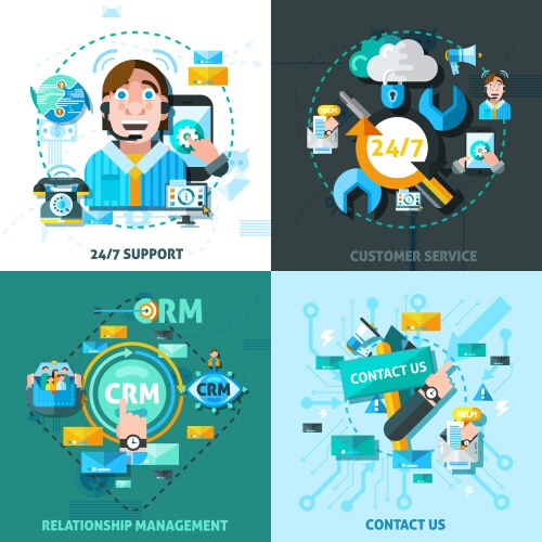 Customer support service Royalty Free Vector Image