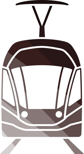 Public transport front view icons Royalty Free Vector Image