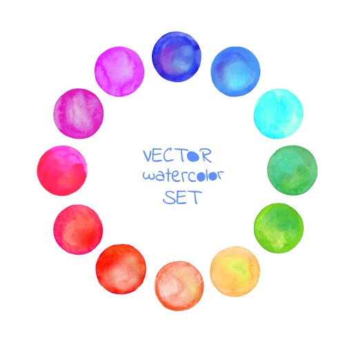 Watercolor paints palette Royalty Free Vector Image