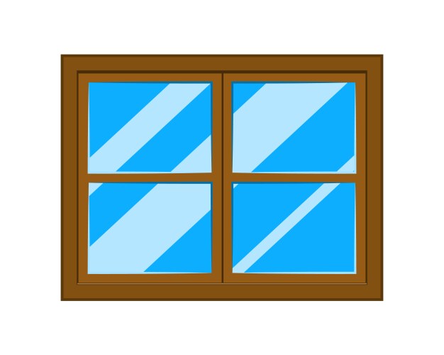 Cartoon window with curtains symbol icon design Vector Image