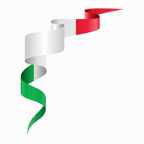 Italian flag wavy abstract background Royalty Free Vector