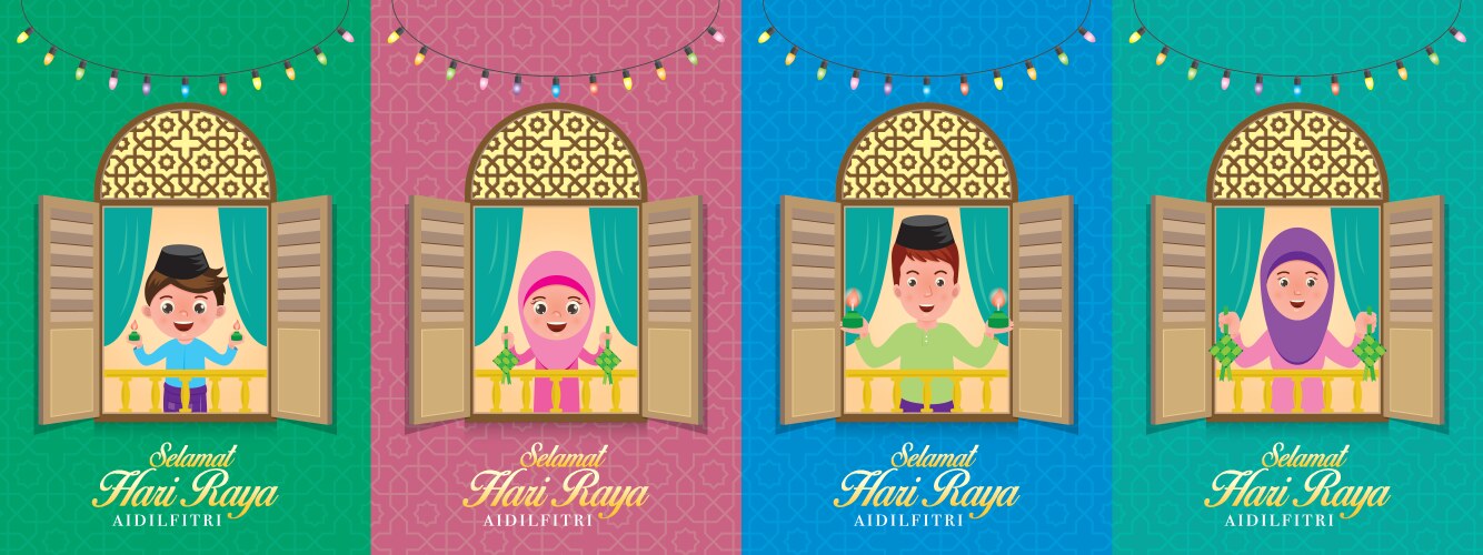 Selamat Raya Cartoon Vector Images (over 130)