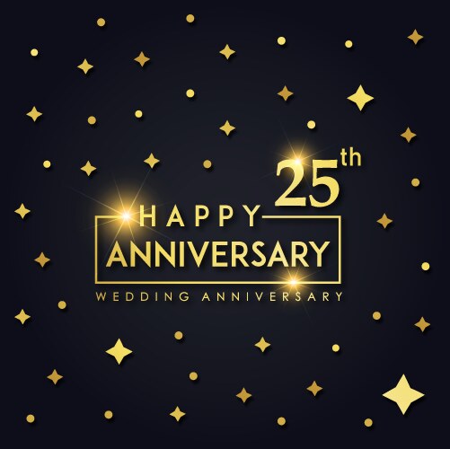 Anniversary celebration design with gold confetti Vector Image