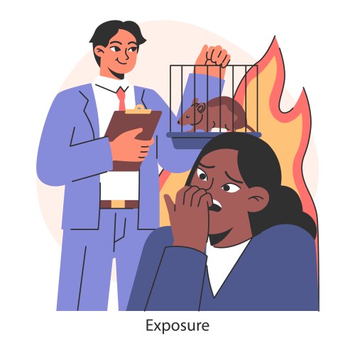 Overcoming fears strategy a therapy session Vector Image