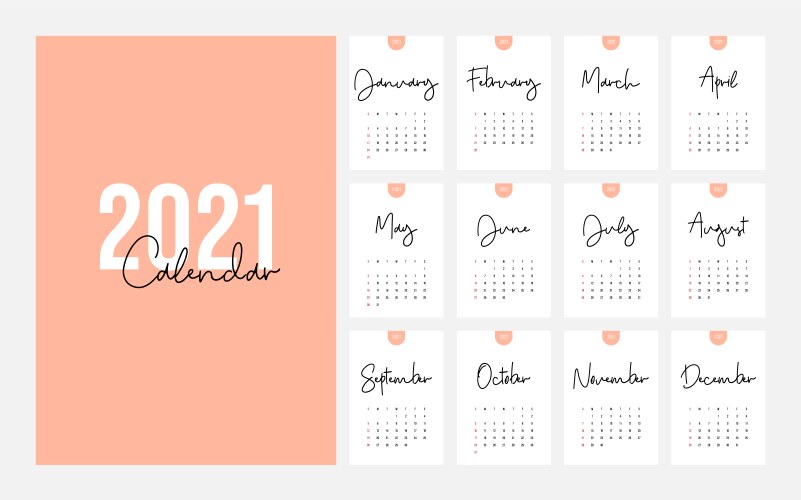 Calendar for june 2021 week starts on monday wall Vector Image