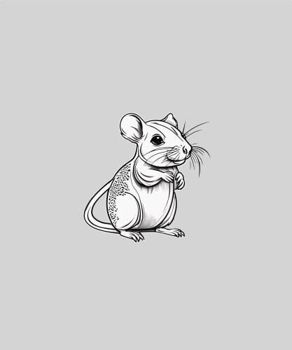 A cartoon drawing of mouse Royalty Free Vector Image