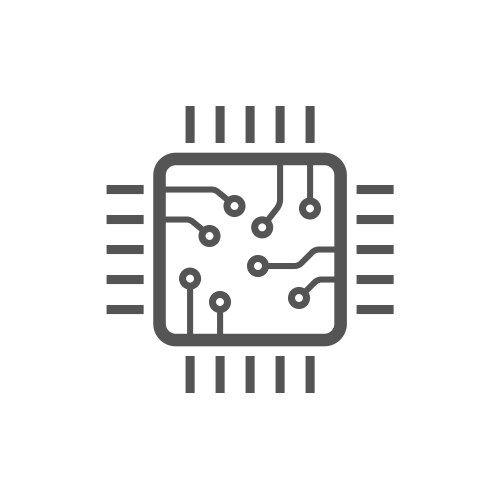 Artificial intelligence ai processor chip icon Vector Image