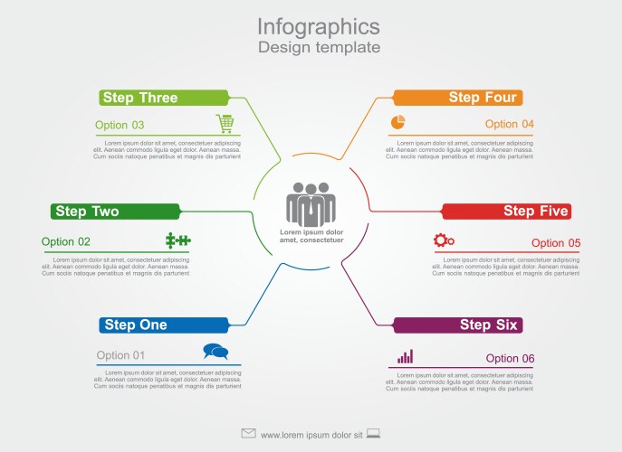 4 infographic tab index banner design Royalty Free Vector