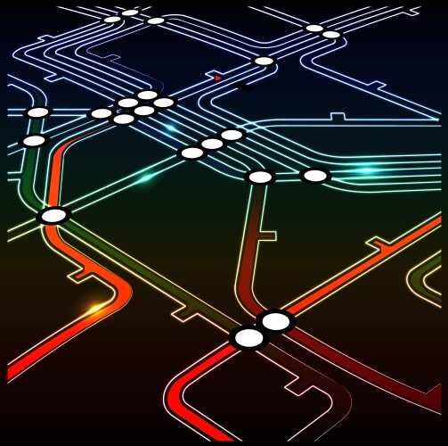 Color infographic transport scheme Royalty Free Vector Image