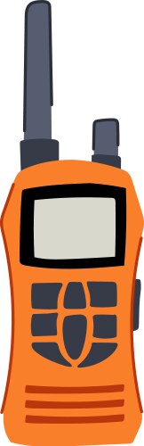 Emergency satellite phone cartoon Royalty Free Vector Image