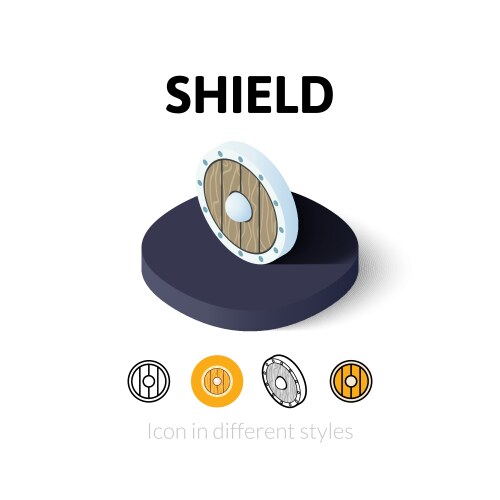 Viking wunjo rune dark circle shield Royalty Free Vector