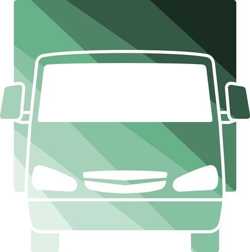 Van truck icon front view Royalty Free Vector Image