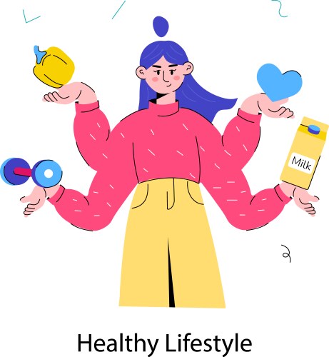 Healthy lifestyle Royalty Free Vector Image - VectorStock