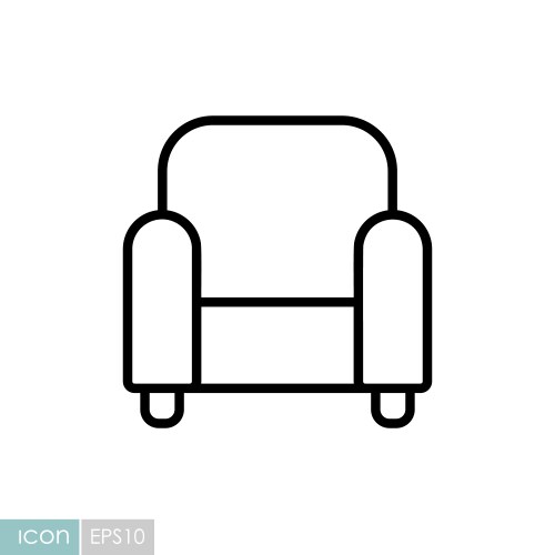 Comfortable soft armchair icon Royalty Free Vector Image
