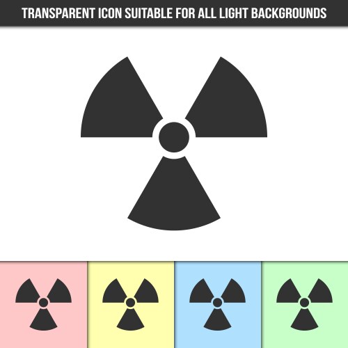 Radioactive icon on transparent background Vector Image