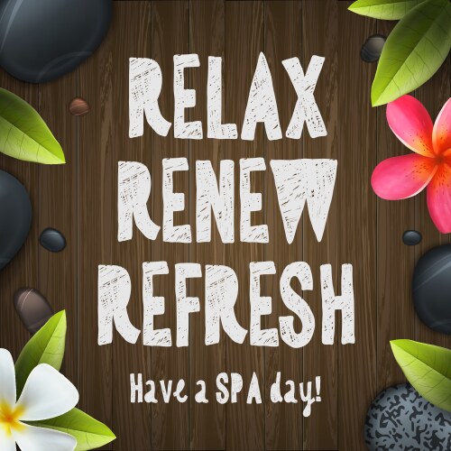 Keep calm and have a spa day Royalty Free Vector Image