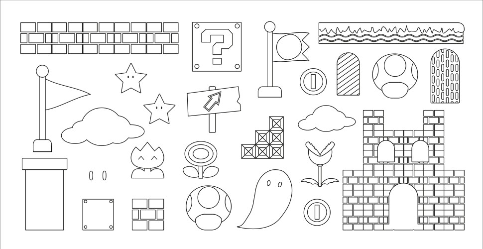 Mario Clouds Vector Images (97)