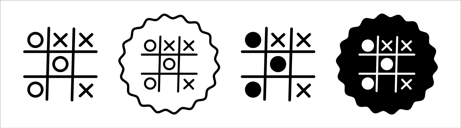 X O Icon Tic Tac Toe Vector Images (over 230)