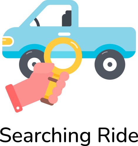 Searching ride Royalty Free Vector Image - VectorStock