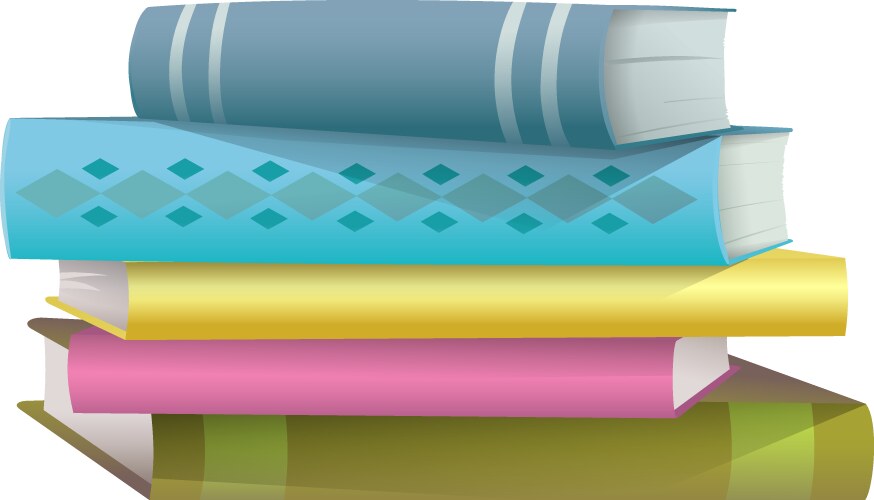 Cartoon Stack of Books Vector Images (over 9,600)