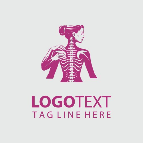 Chiropractor logo Royalty Free Vector Image - VectorStock