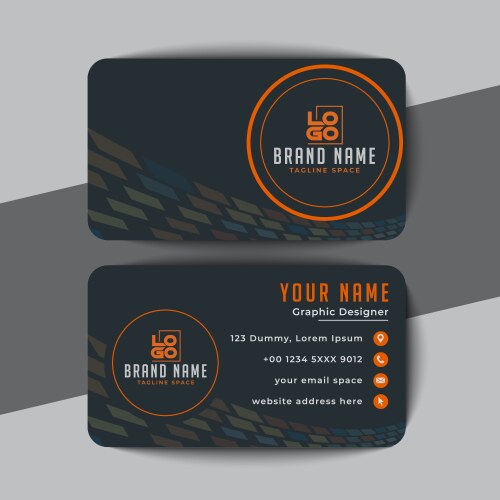 Clean professional business card template Vector Image