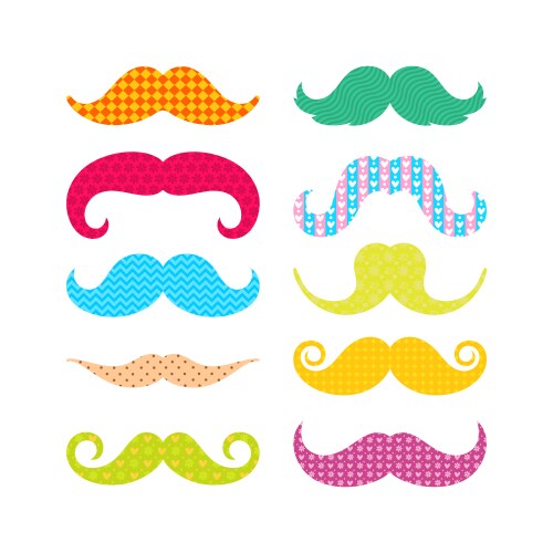 Different faces hand drawing isolated objects Vector Image