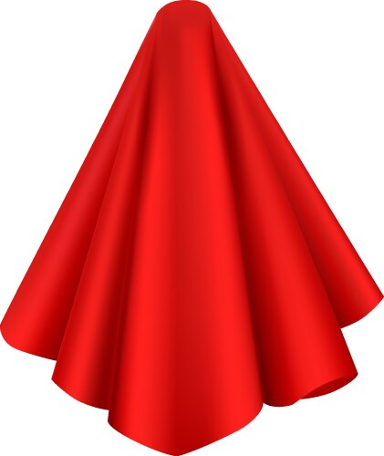 Realistic cloth covered mirror Royalty Free Vector Image