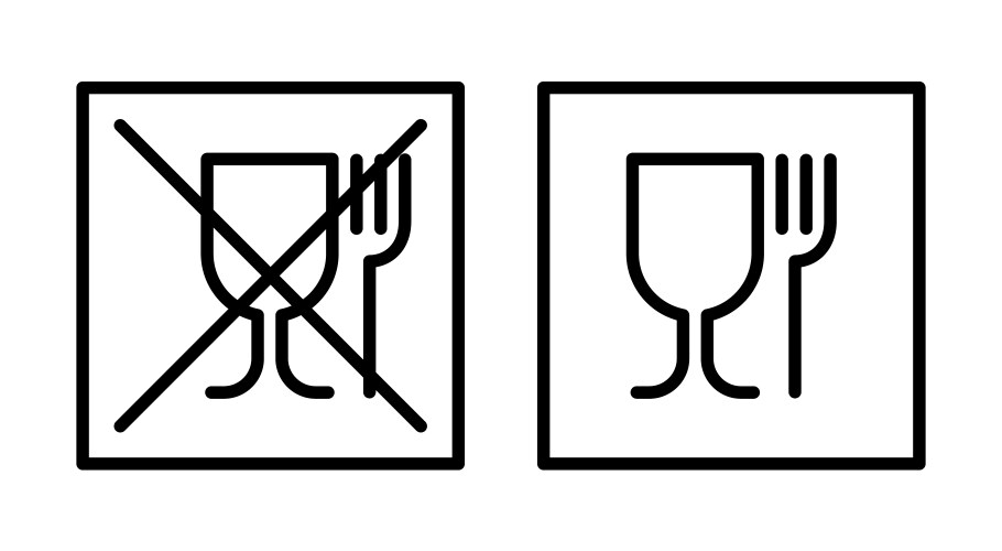 Food grade icon safe material wine glass Vector Image