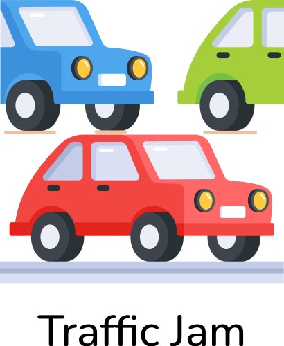 Traffic jam Royalty Free Vector Image - VectorStock