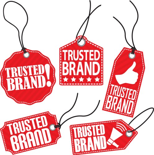 Trusted brand stamp sign seal Royalty Free Vector Image