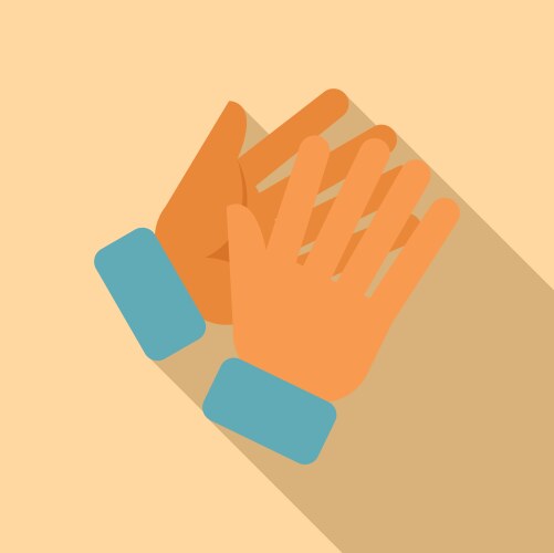 Two hands clapping showing approval and Royalty Free Vector