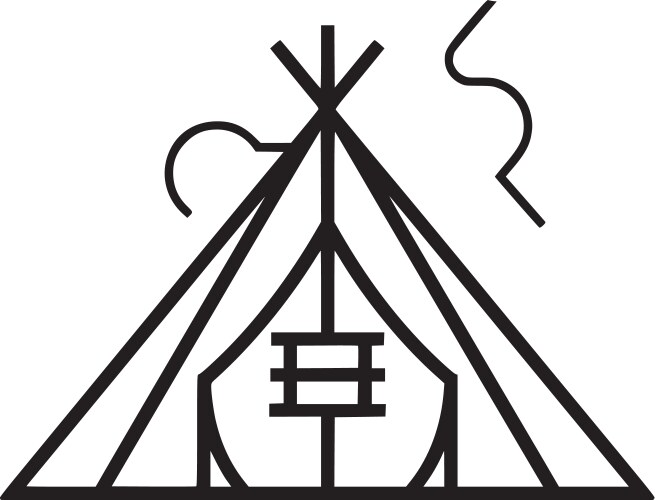 Camping tent svg silhouette Royalty Free Vector Image