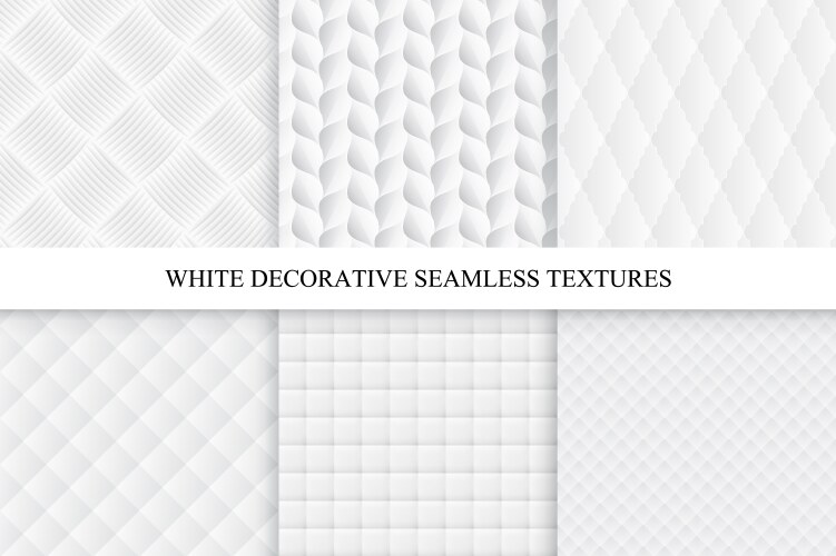 Set of leaf and flower seamless patterns Vector Image