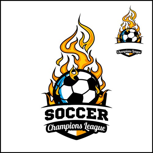 Soccer flame badge Vector Images & Graphics for Commercial Use ...