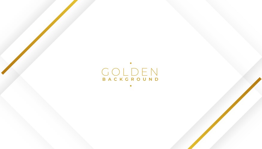 White and golden backdrop banner with geometric Vector Image