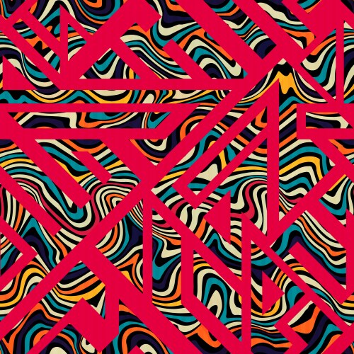 Hippie seamless pattern Royalty Free Vector Image