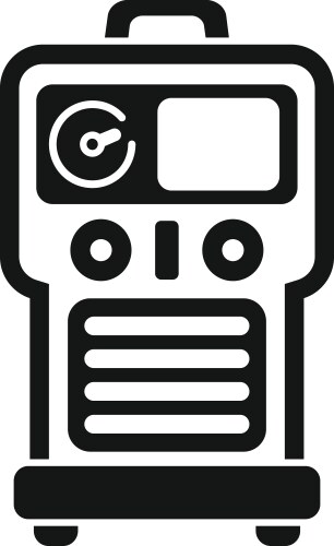 Welding machine icon showing metalwork equipment Vector Image