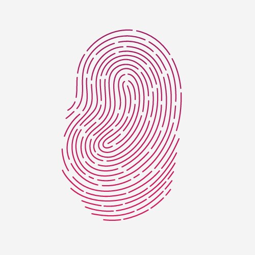 Fingerprint logo Royalty Free Vector Image - VectorStock
