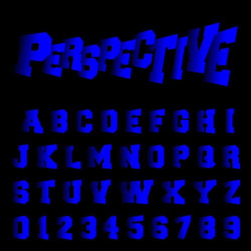 Alphabet font template Royalty Free Vector Image