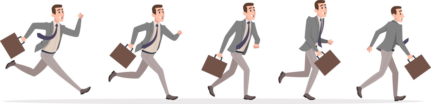 Businessman running Royalty Free Vector Image - VectorStock