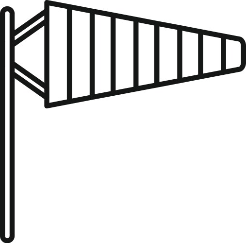Windsock showing wind strength and direction Vector Image