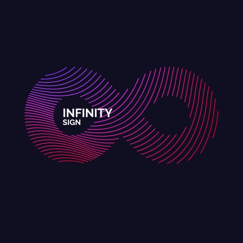 Shows the infinity sign modern Royalty Free Vector Image