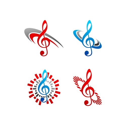 Guitar music instrument logo Royalty Free Vector Image