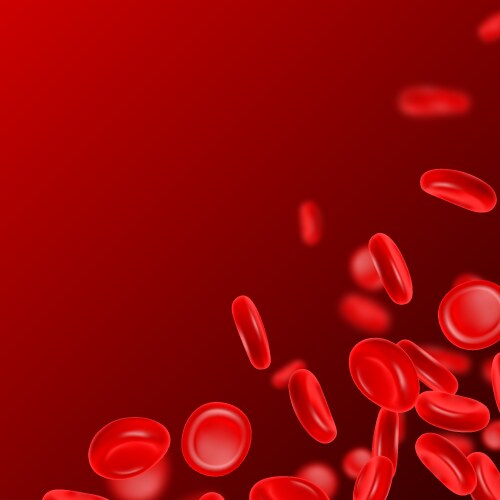 Red cells in bloodstream 3d realistic Royalty Free Vector