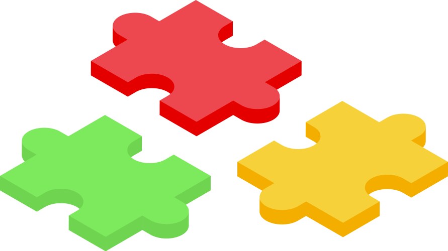 Puzzle Three Pieces Vector Images (over 5,000)