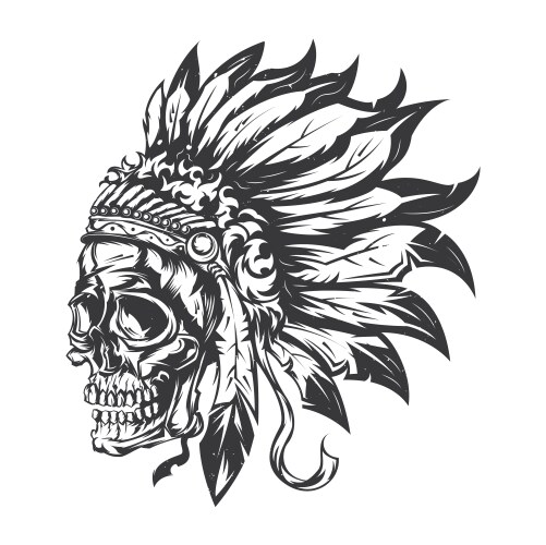 Native american indian war bonnet Royalty Free Vector Image