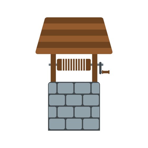 Old water well Royalty Free Vector Image - VectorStock