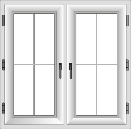 Double glazed window pvc plastic Royalty Free Vector Image