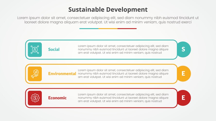 See sustainable development infographic concept Vector Image